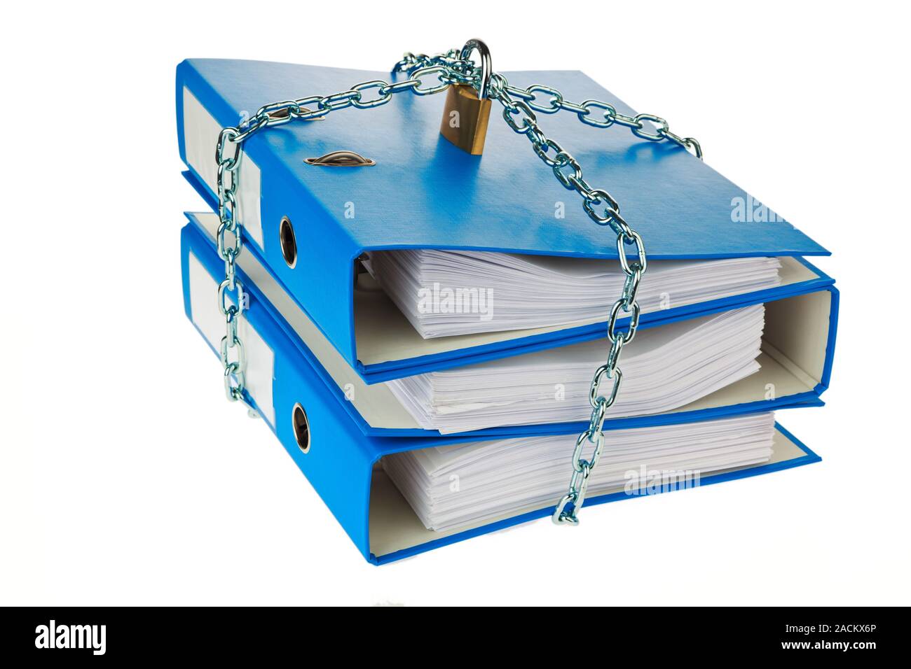 Files folder closed with chain Stock Photo - Alamy