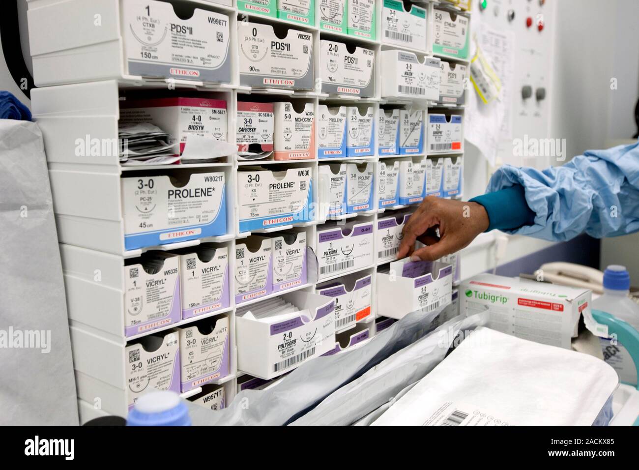Surgical dispensary containing the equipment used in a hospital ...