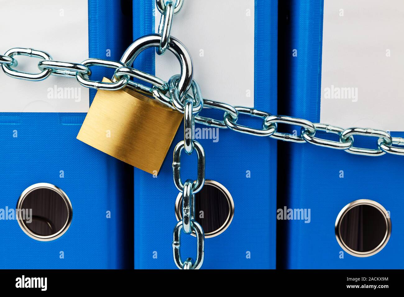 Files folder closed with chain Stock Photo - Alamy