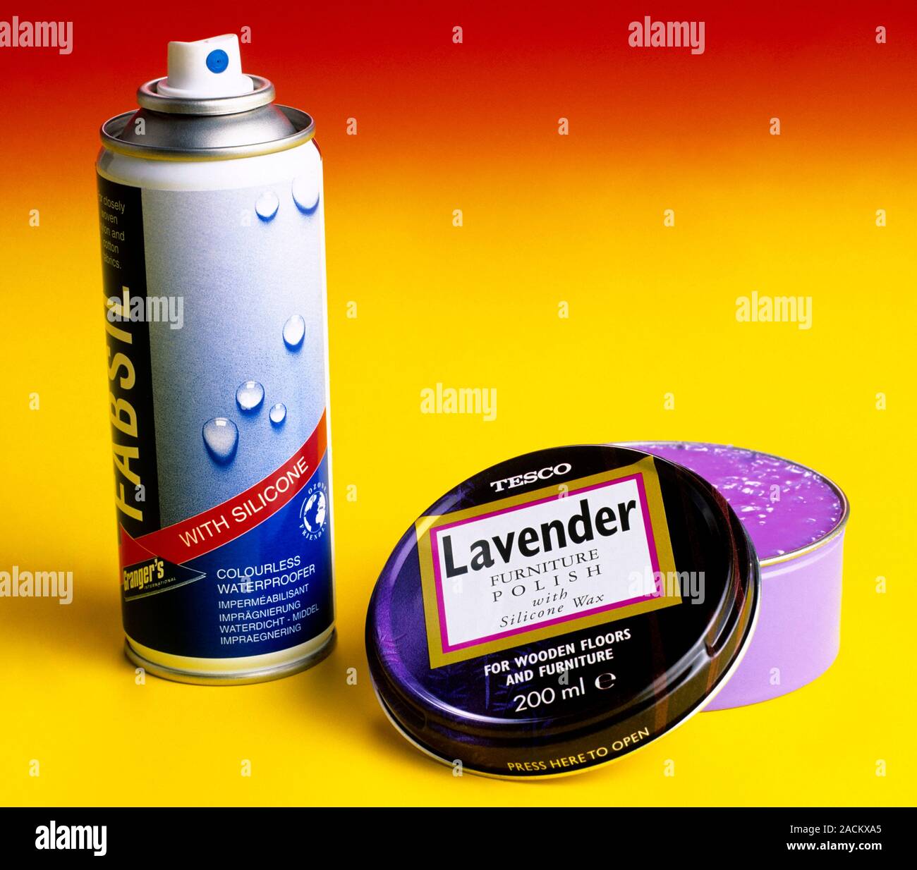 Silicone-based products. Two examples of everyday household products ...