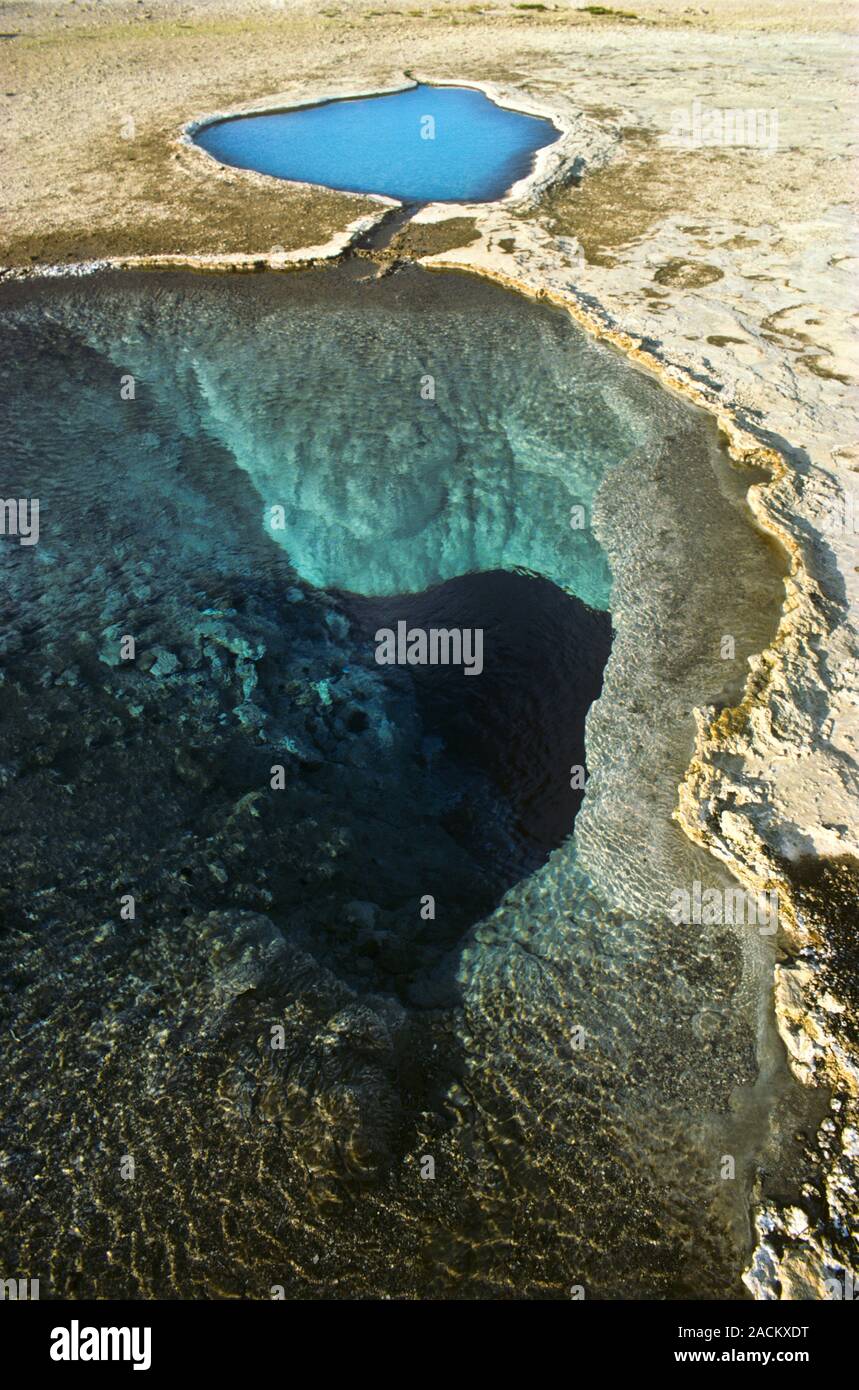 Geothermal formation. This structure has been formed by deposits of ...