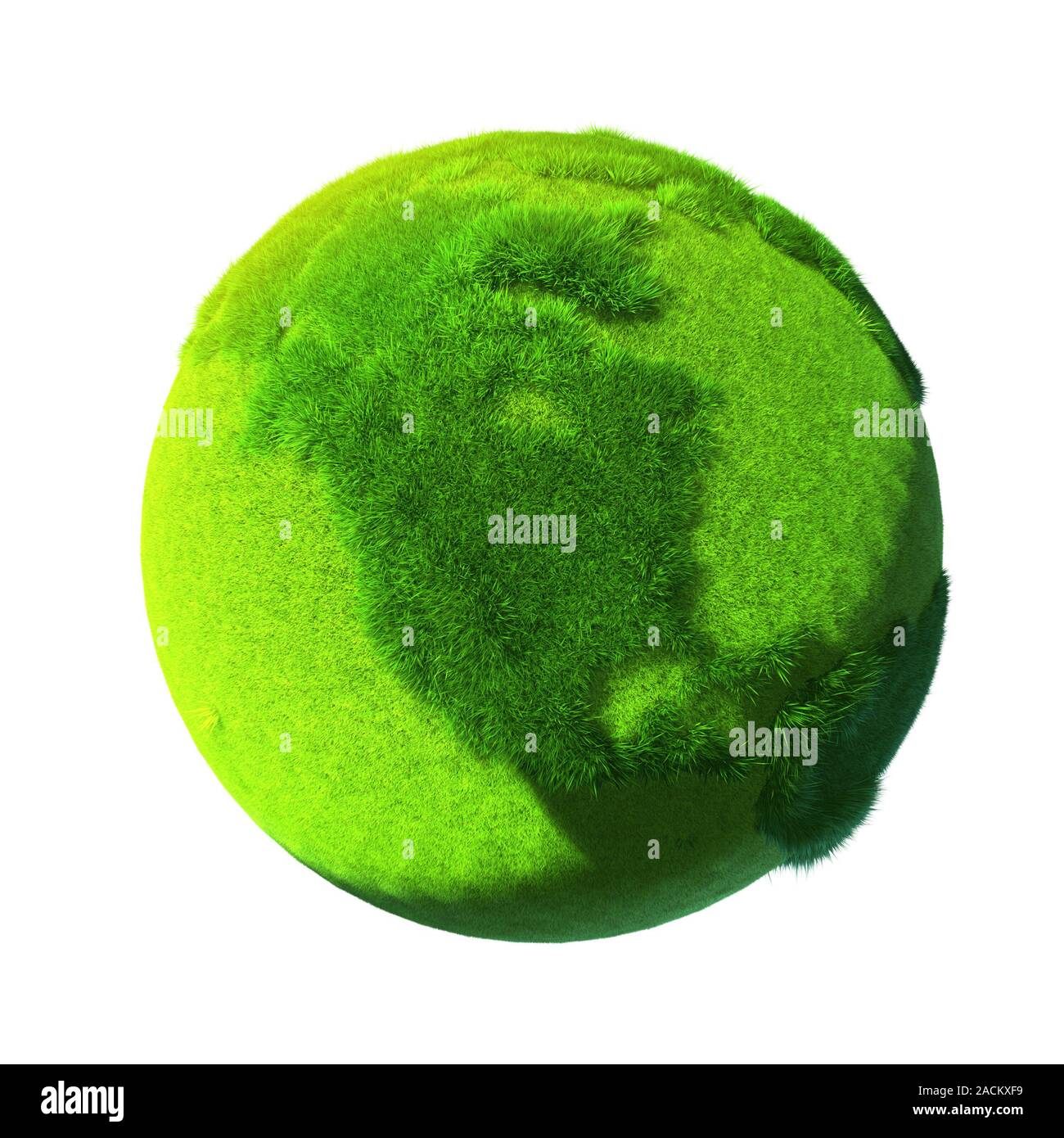 Green Earth, covered with grass Stock Photo - Alamy