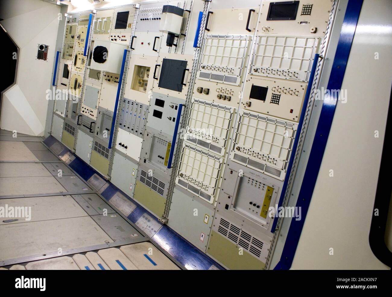 Equipment racks in the European Columbus module of the International ...