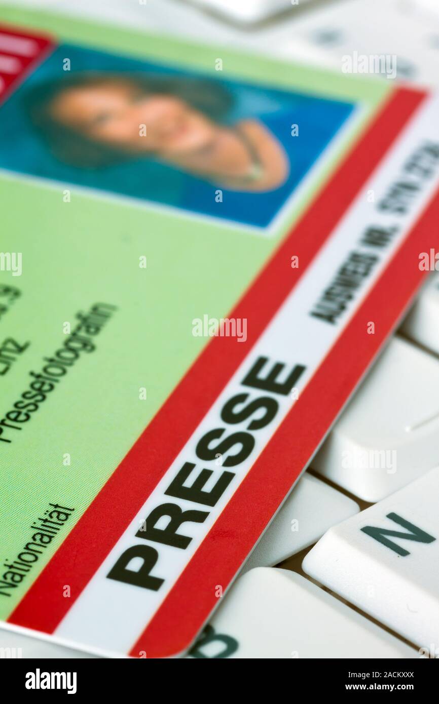 Press card of a journalist Stock Photo - Alamy