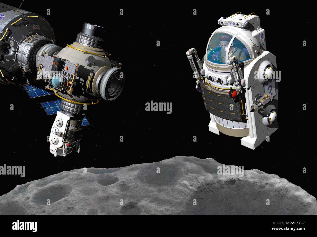 Next generation space exploration. Computer artwork showing an ...