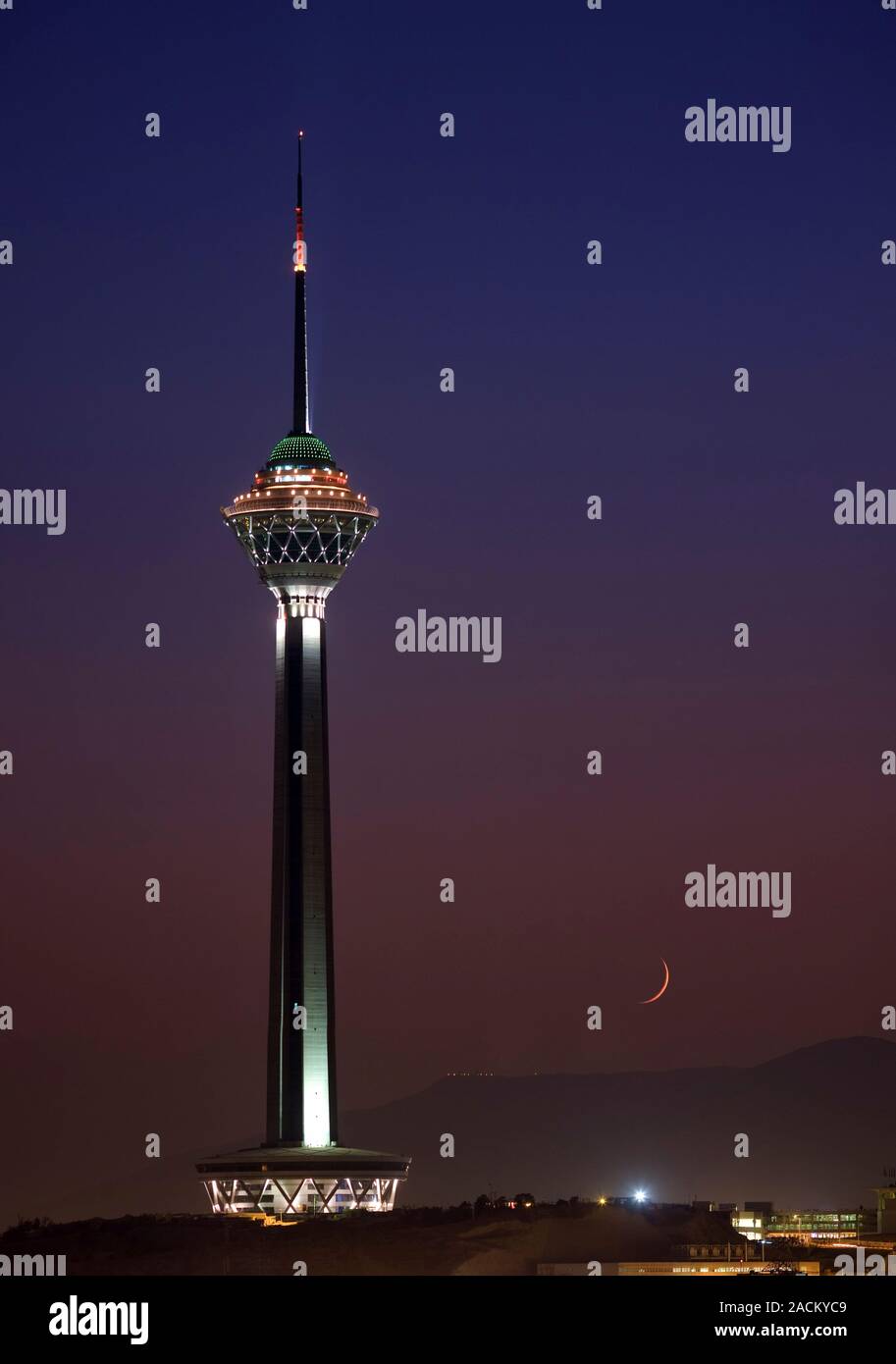 Milad Tower, Tehran, Iran. This is the tallest tower in Iran and the ...