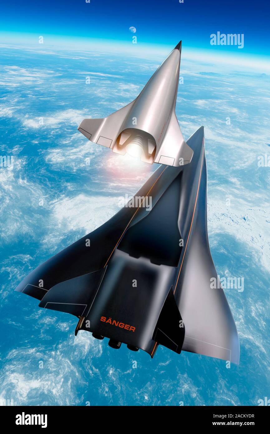 Saenger/Horus spaceplane. Computer artwork of the proposed Saenger ...