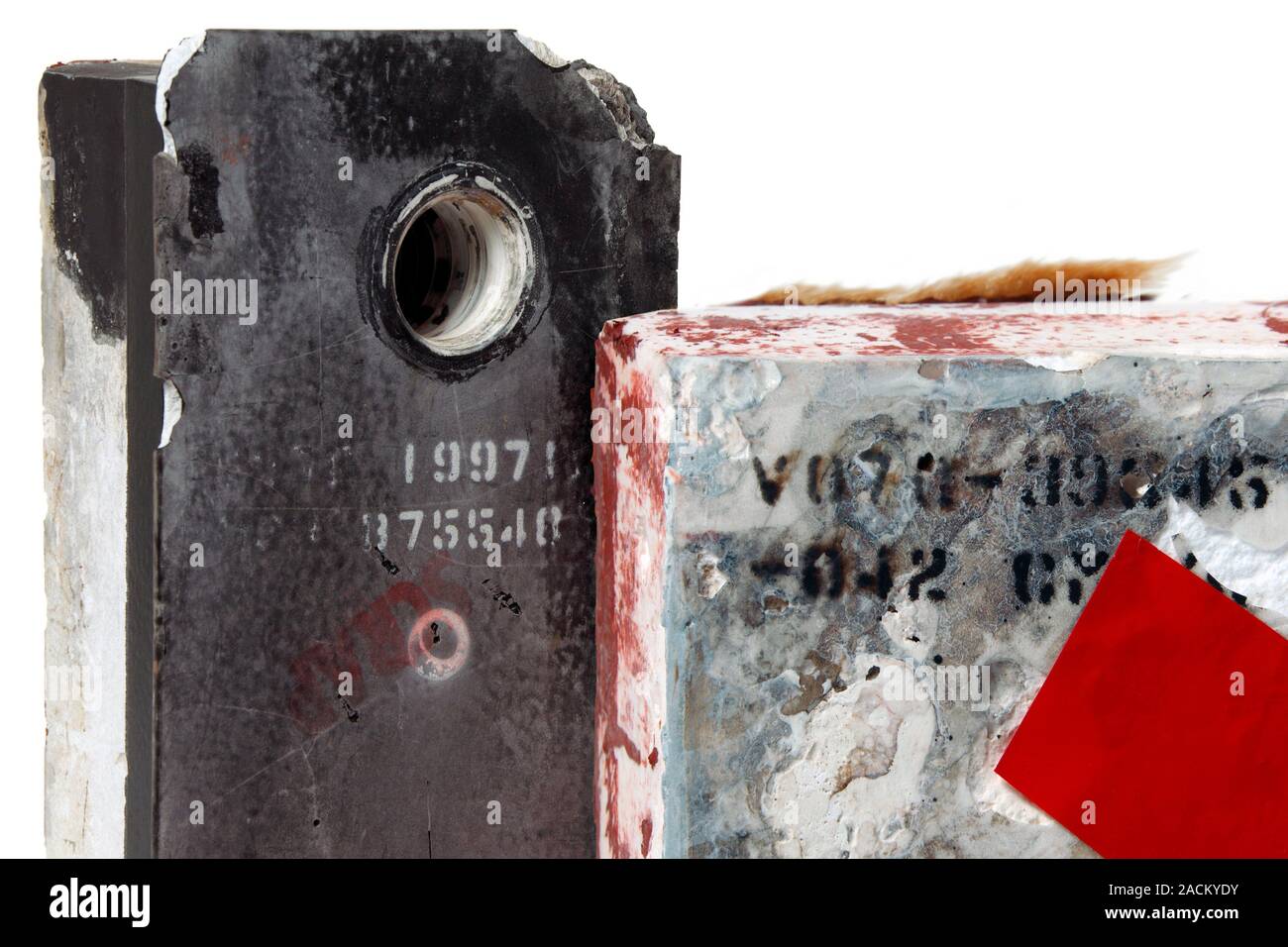 Damaged Space Shuttle tiles. Protective tiles from NASA's Space Shuttle ...