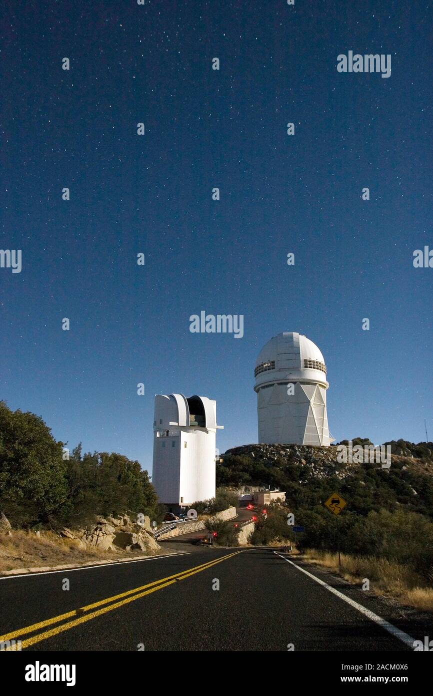 Kitt Peak National Observatory (KPNO) domes, Tucson, Arizona, USA ...