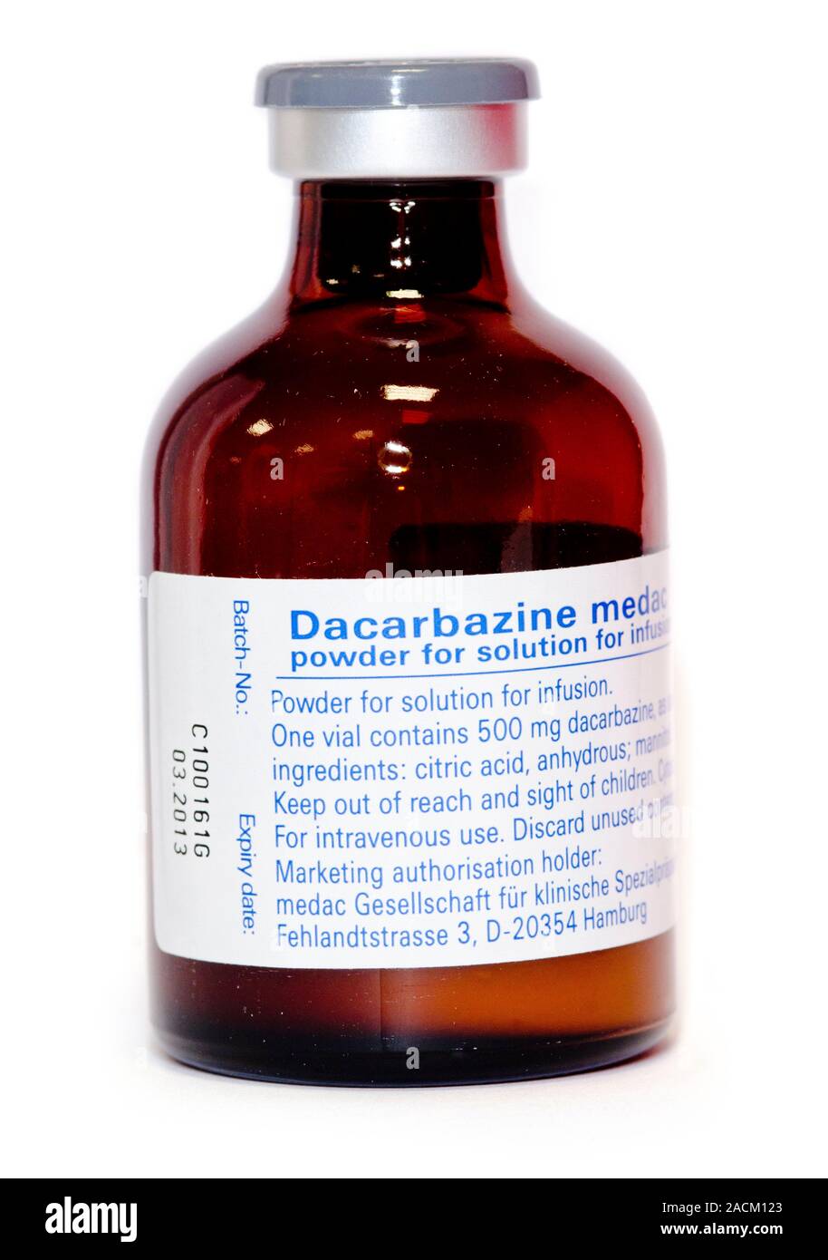 Dacarbazine (carboxamide) chemotherapy drug used to treat malignant ...