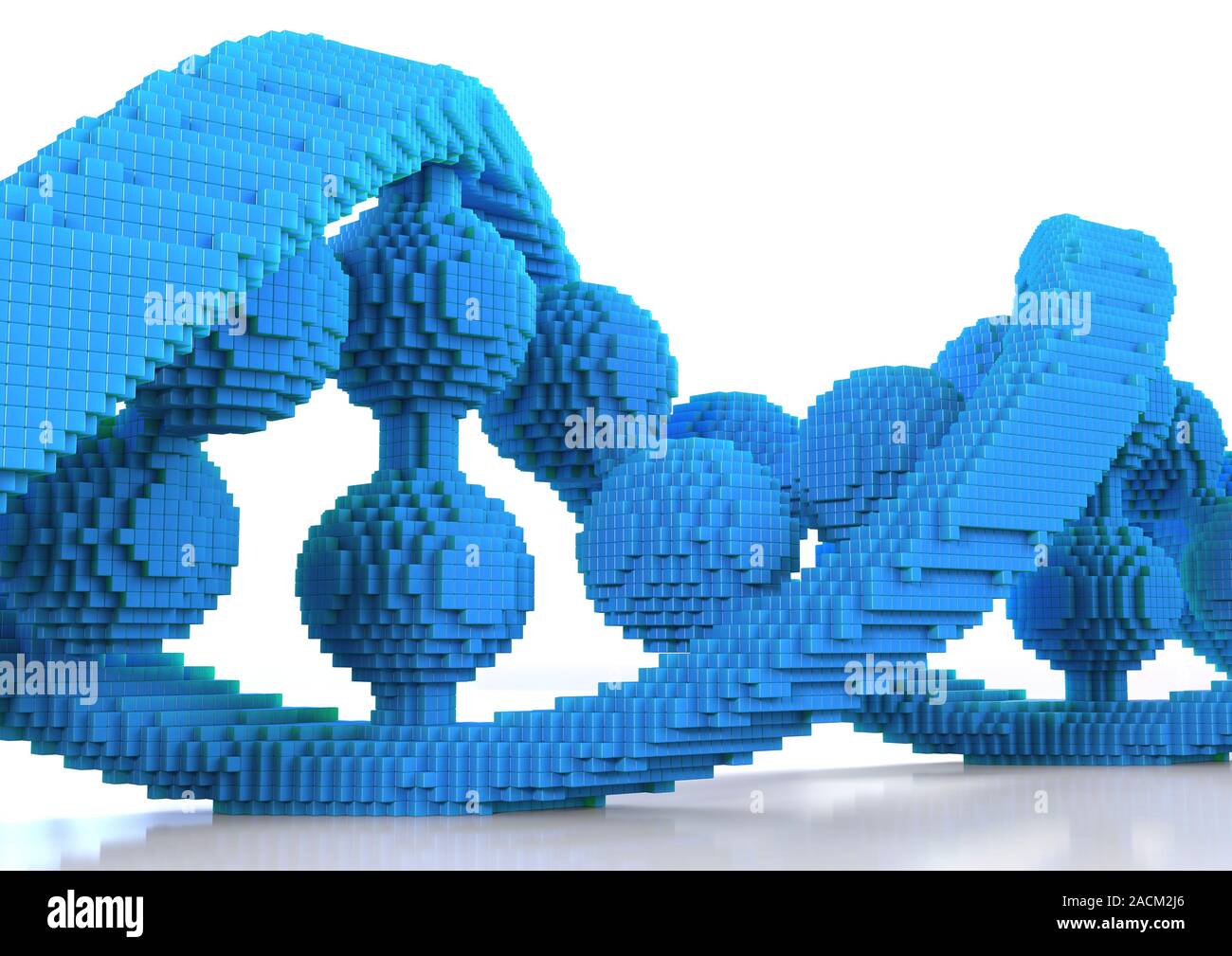 DNA molecule. Computer artwork showing a double stranded DNA ...