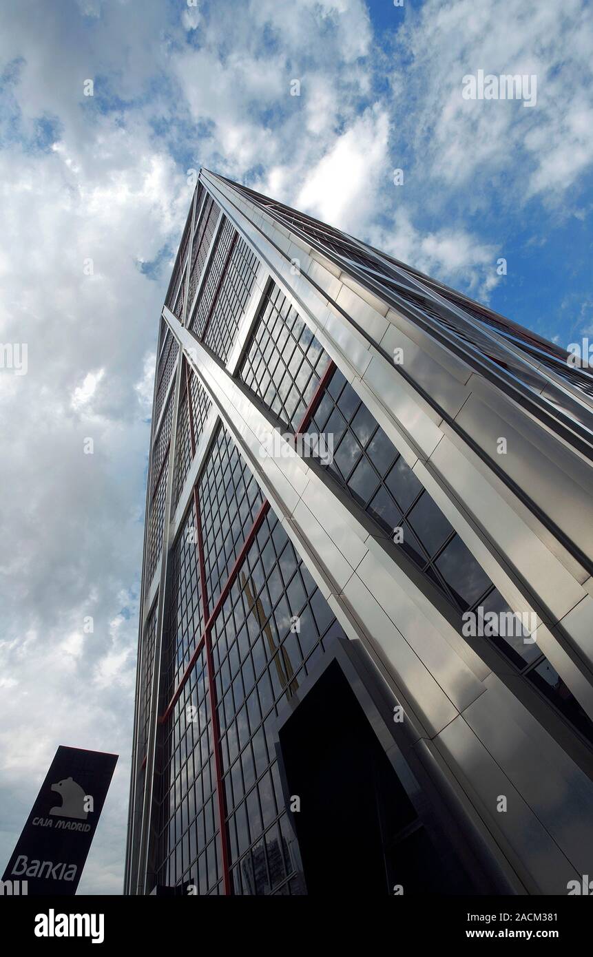 Gate of Europe Tower, Madrid, Spain. This is one of a pair of ...