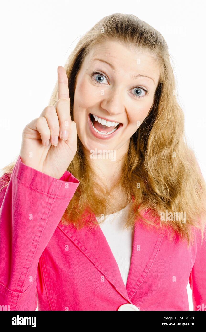 Young woman has a good idea Stock Photo - Alamy