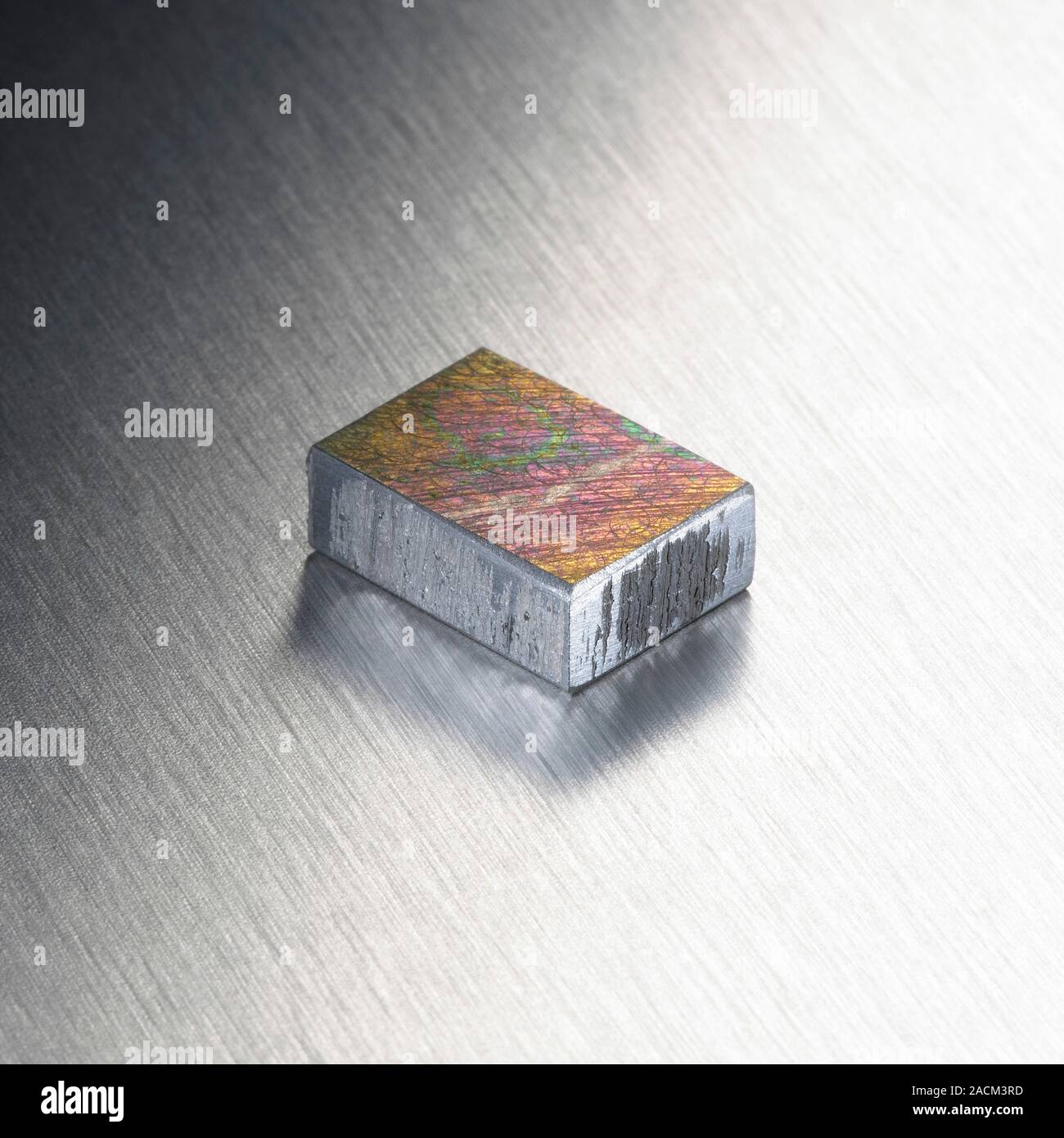 Vanadium. Sample of the element Vanadium (V). Vanadium is a hard, silvery-grey transition metal ...