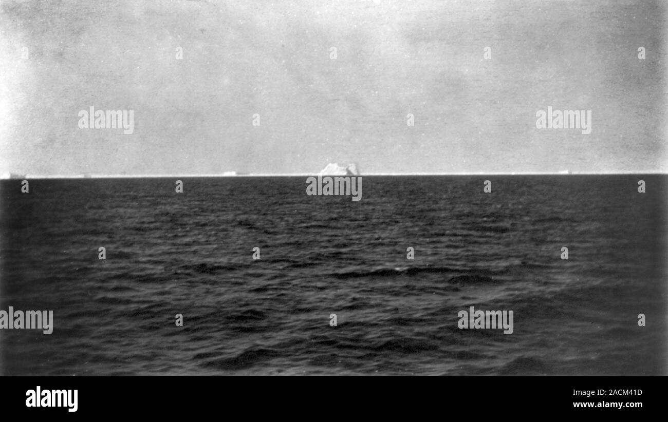 Titanic ice field seen by the Carpathia. RMS Titanic, the largest ocean ...