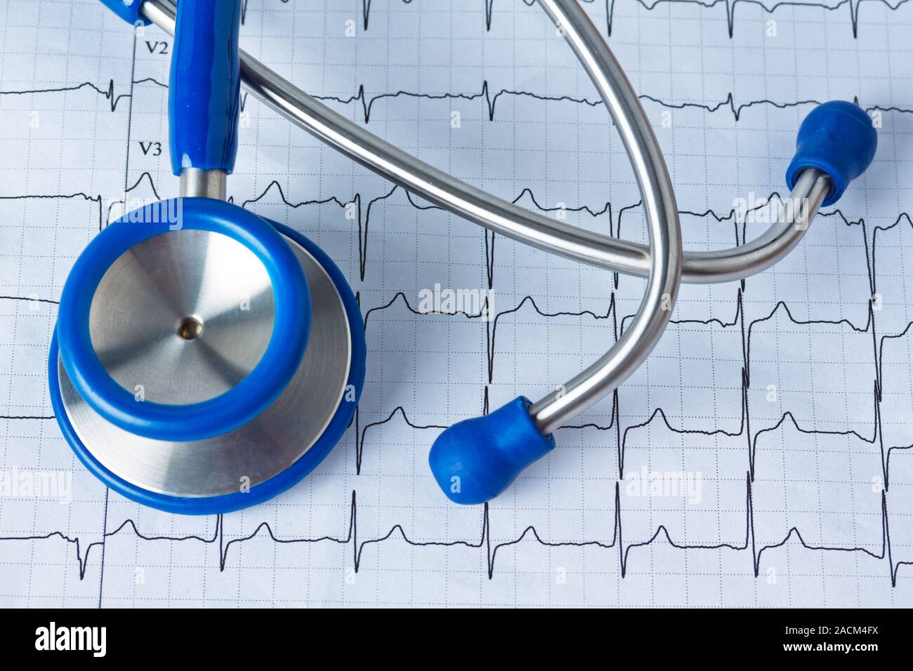 Blood pressure measurement and ECG curve Stock Photo - Alamy