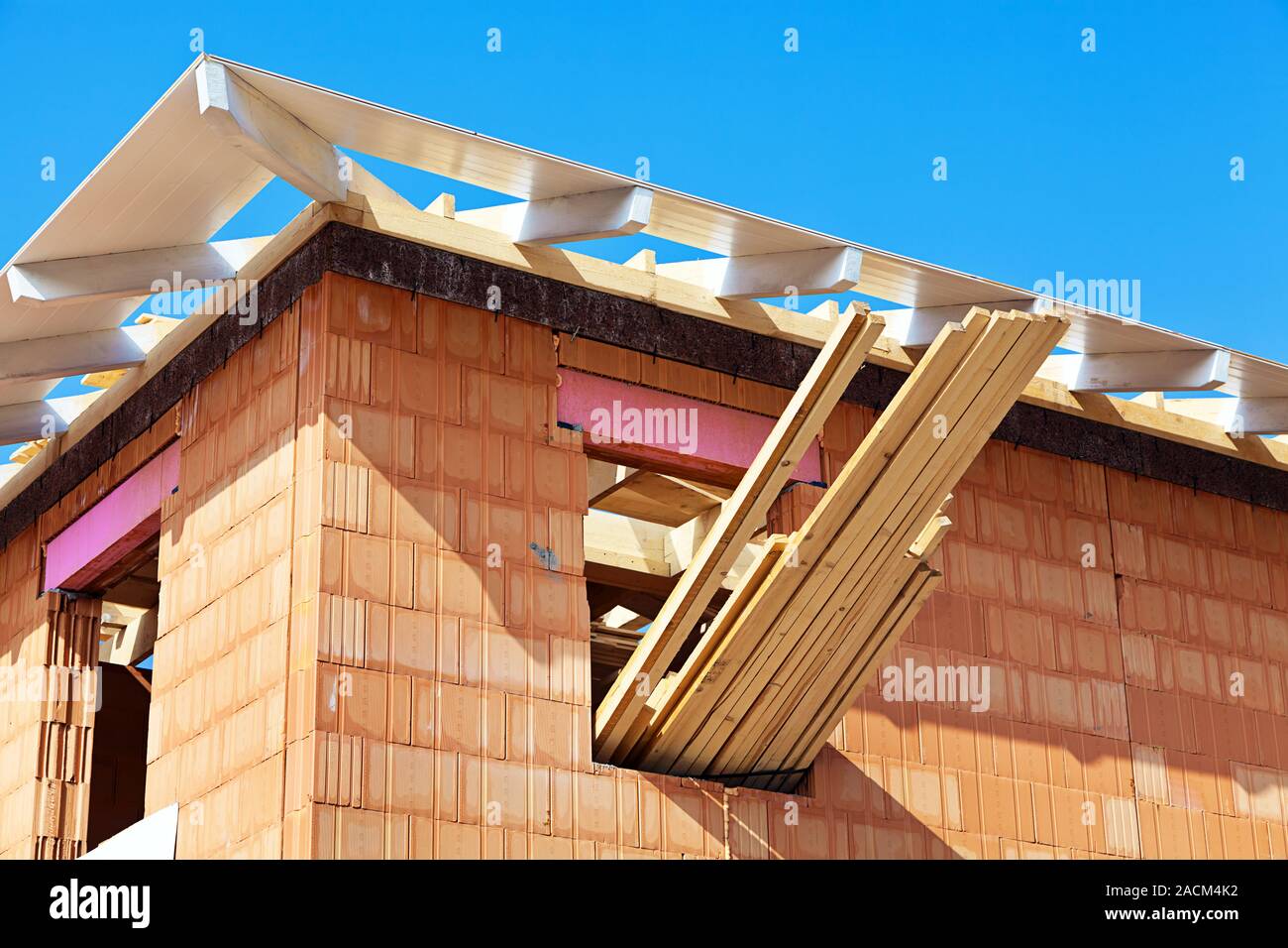 Construction site and shell of a residential building Stock Photo - Alamy