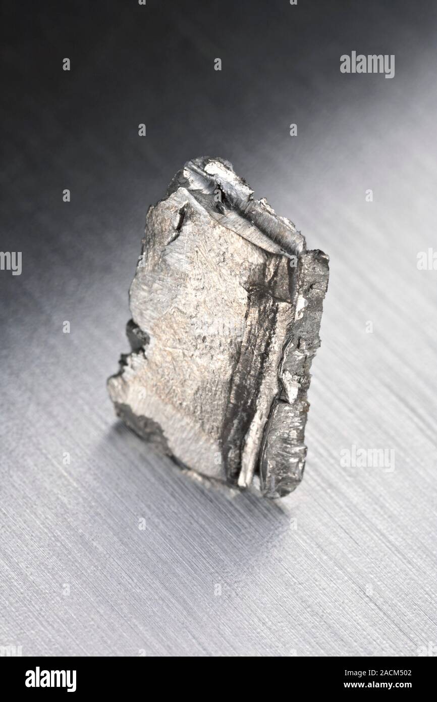 Lutetium. Sample of the rare earth metal Lutetium (Lu). The rare earth ...