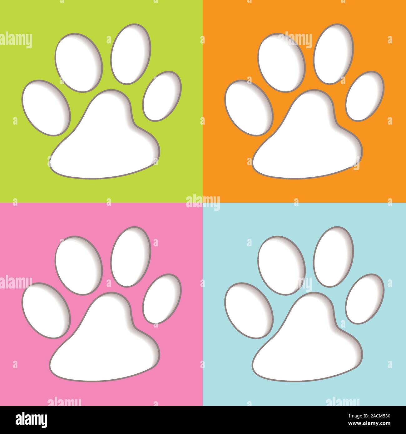 Animal Paw colourful Stock Photo - Alamy
