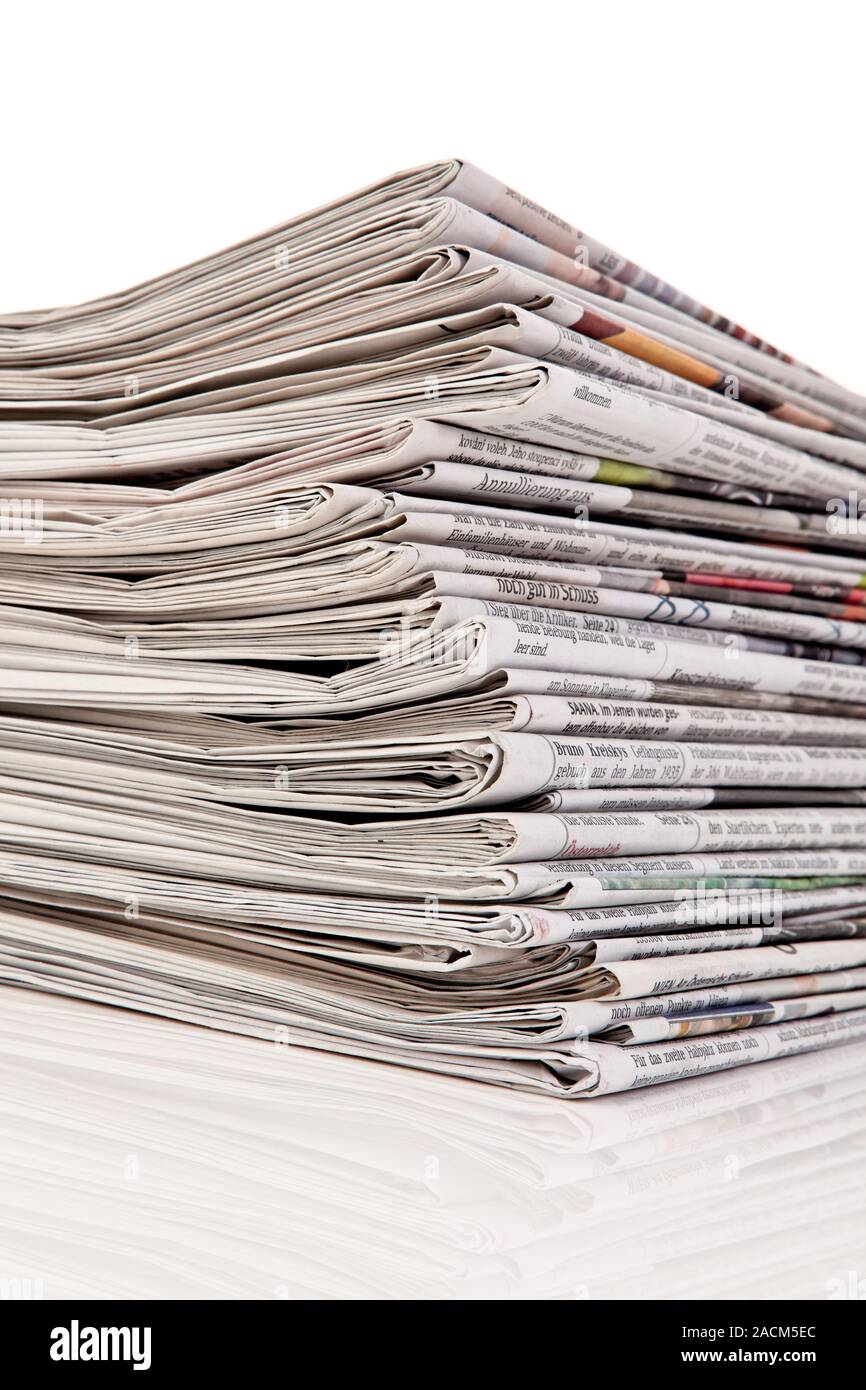 Stacks of old newspapers and magazines Stock Photo - Alamy