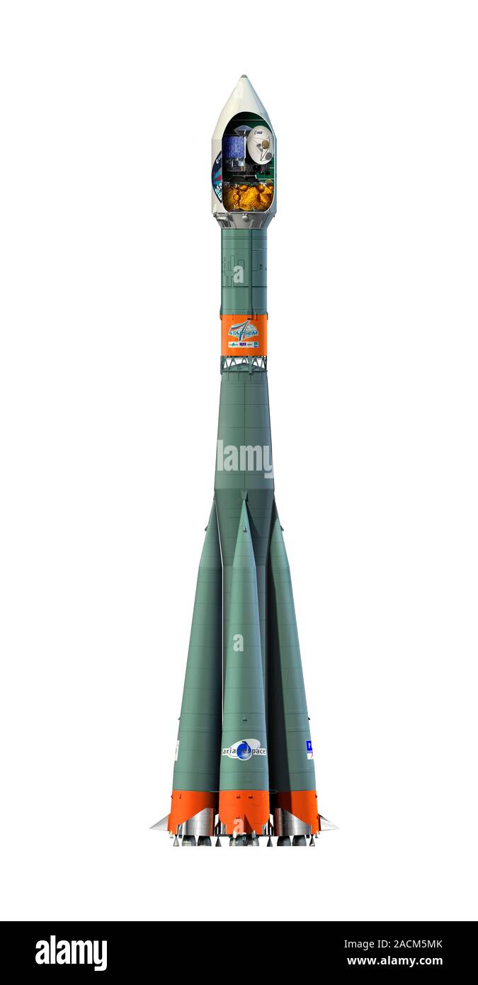 Mars Express rocket, cutaway artwork. The first Mars mission carried ...