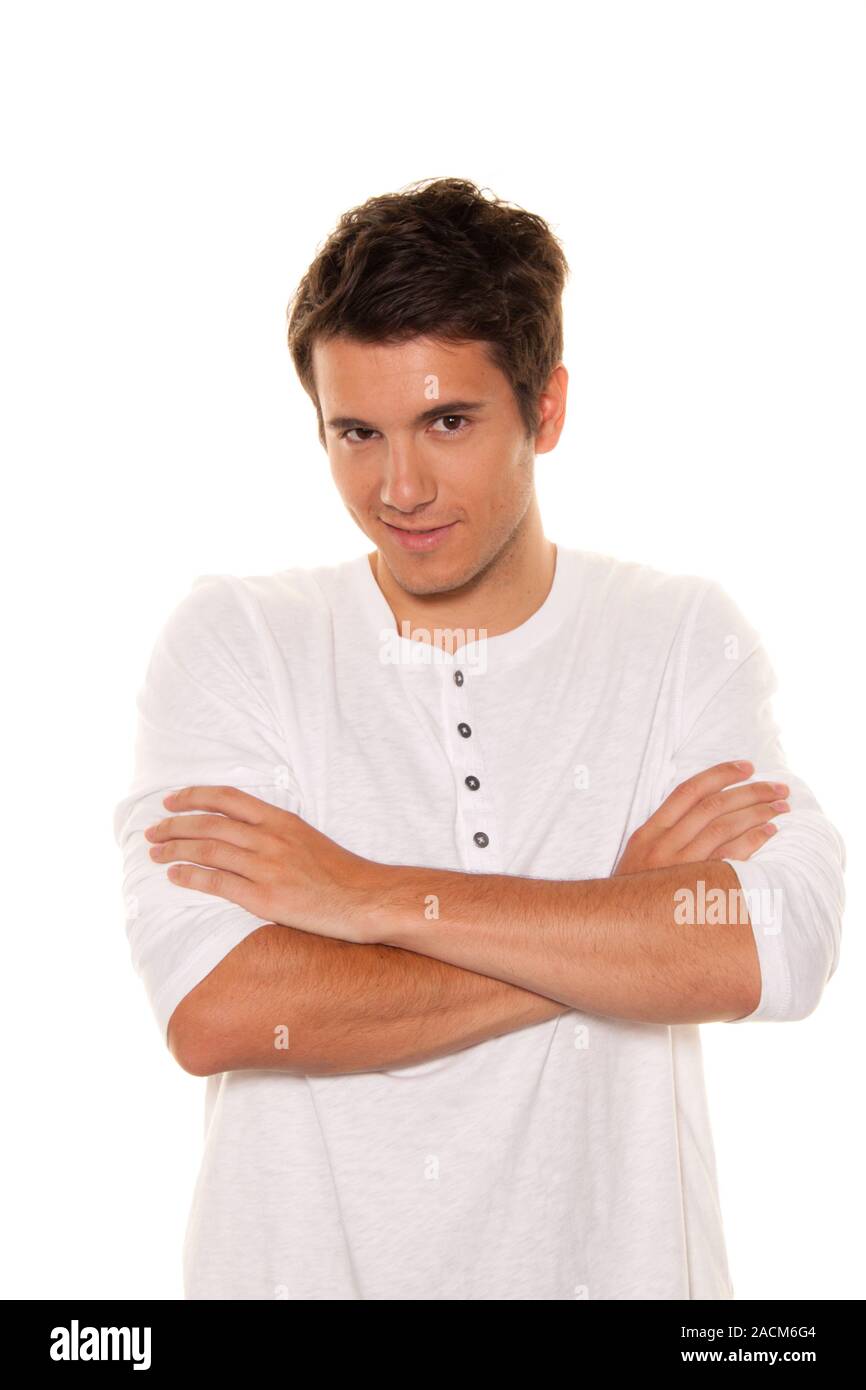 Young, nice man. Smile friendly. portrait Stock Photo - Alamy