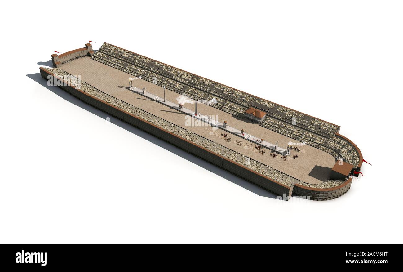 Circus Maximus, artwork. The Circus Maximus was the largest chariot ...