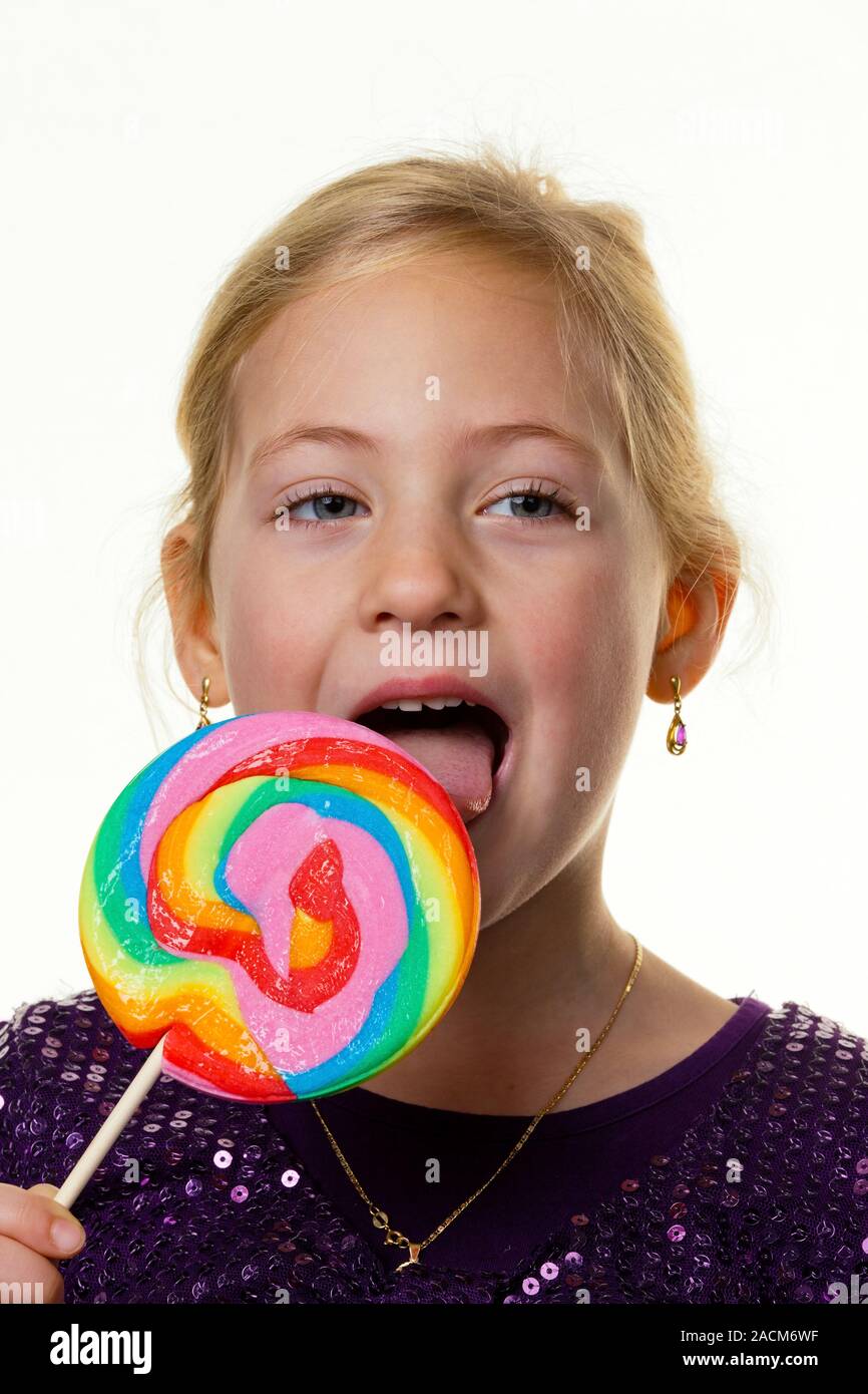 little kid with a lolly Stock Photo - Alamy