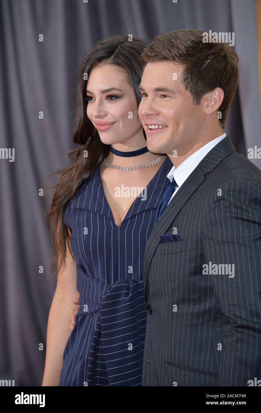 CULVER CITY, CA. June 4, 2016: Actor/singer Adam Devine & girlfriend ...