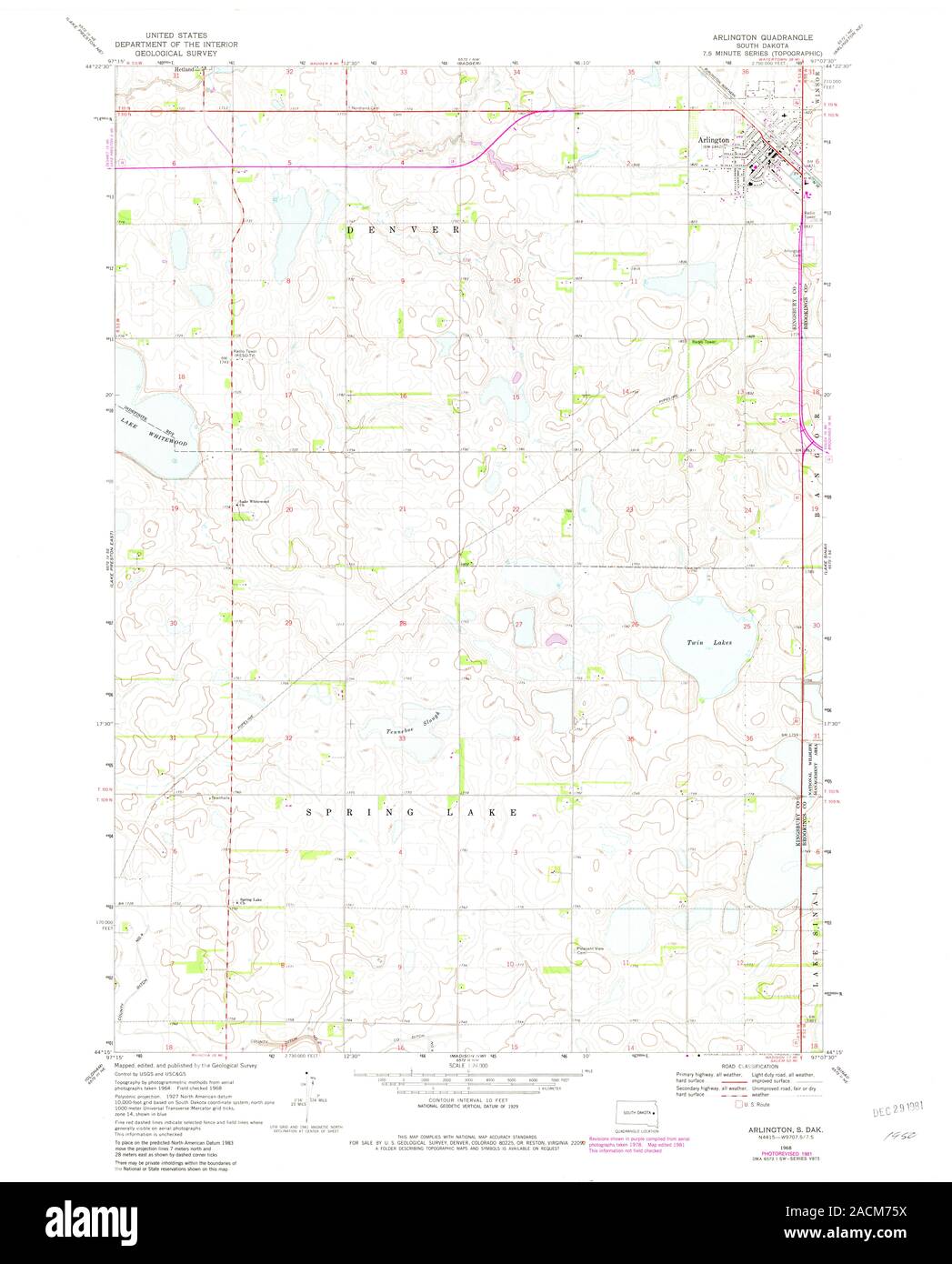 Map of arlington south dakota hi-res stock photography and images - Alamy