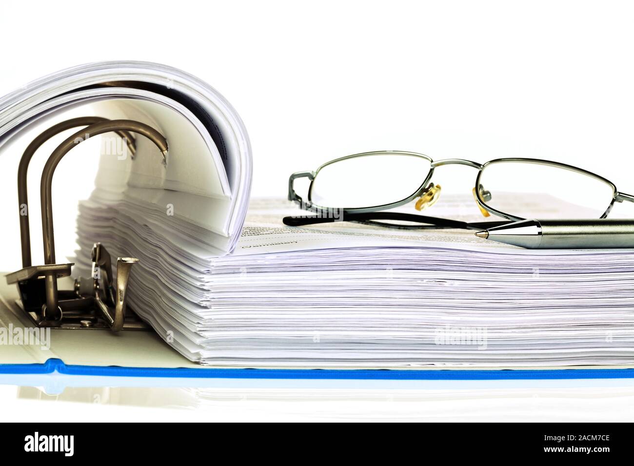 Files Folder with documents and papers Stock Photo - Alamy