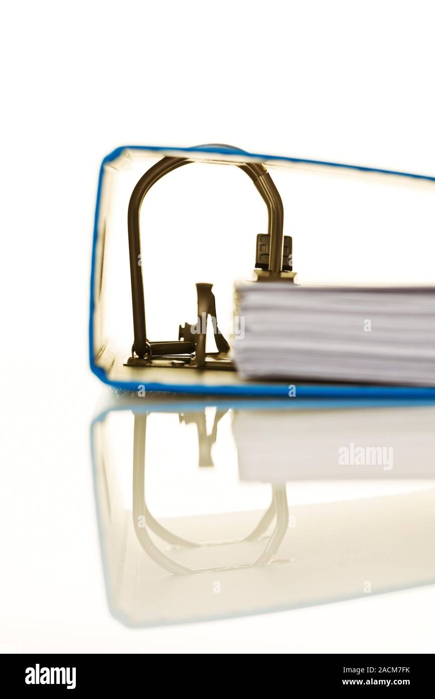 Files Folder with documents and papers Stock Photo - Alamy