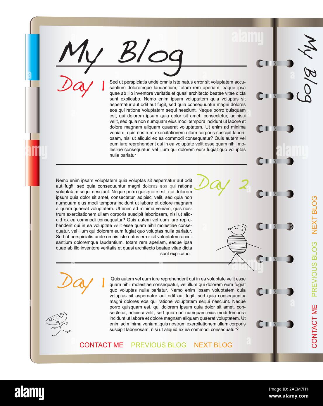Web blog page Stock Photo - Alamy