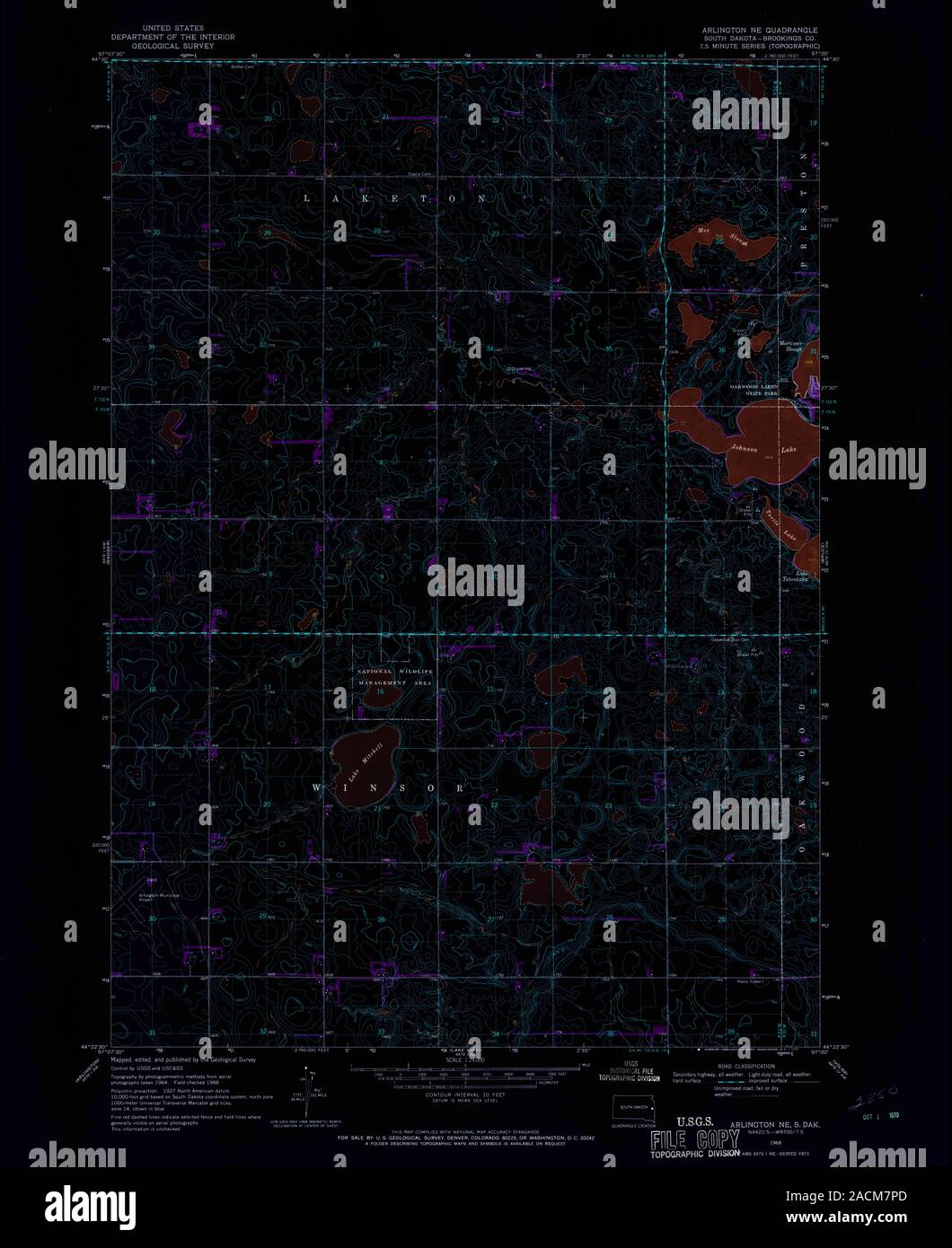 Map of arlington south dakota hi-res stock photography and images - Alamy