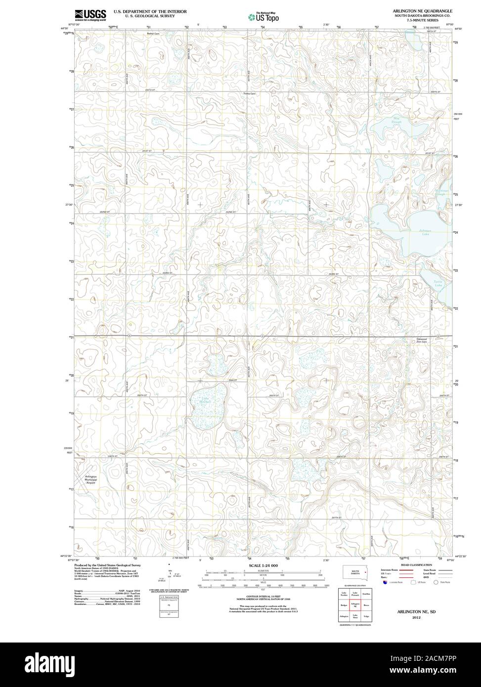 Map of arlington south dakota hi-res stock photography and images - Alamy