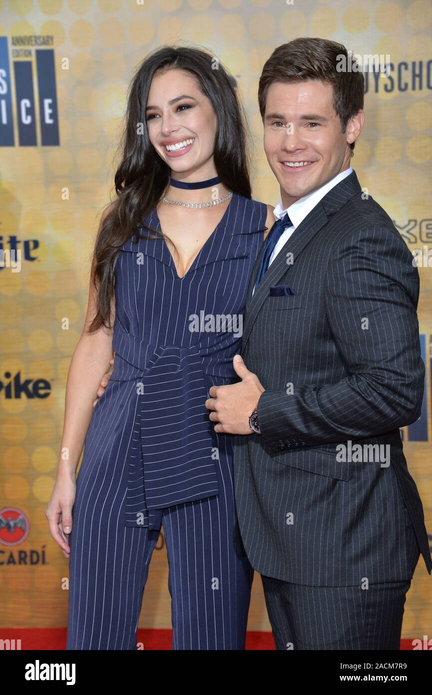 CULVER CITY, CA. June 4, 2016: Actor/singer Adam Devine & girlfriend ...