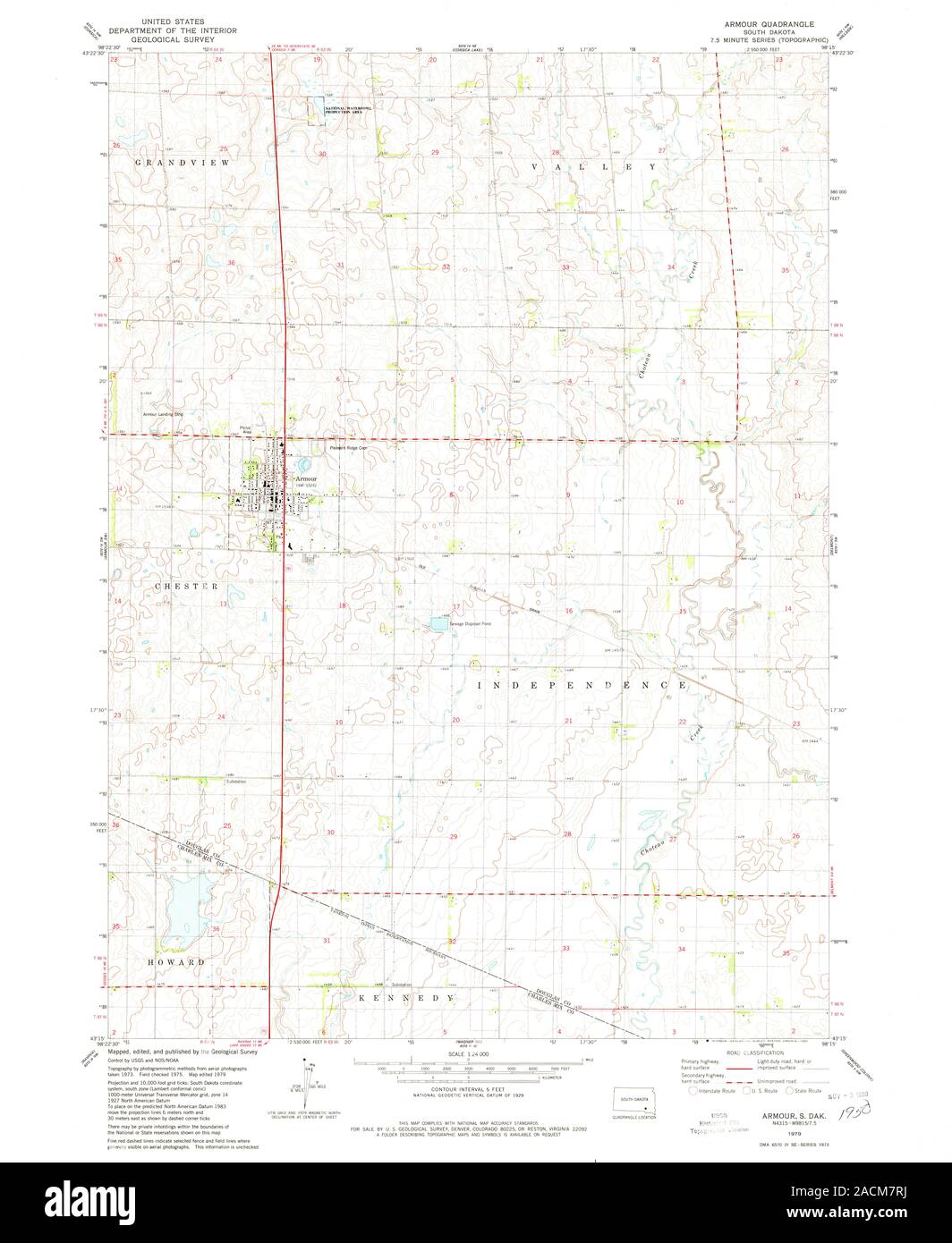 Armour south dakota map hi-res stock photography and images - Alamy