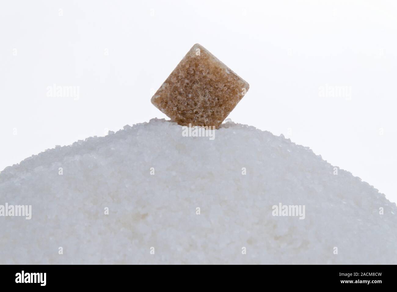 Brown sugar. Unhealthy nutrition Stock Photo - Alamy