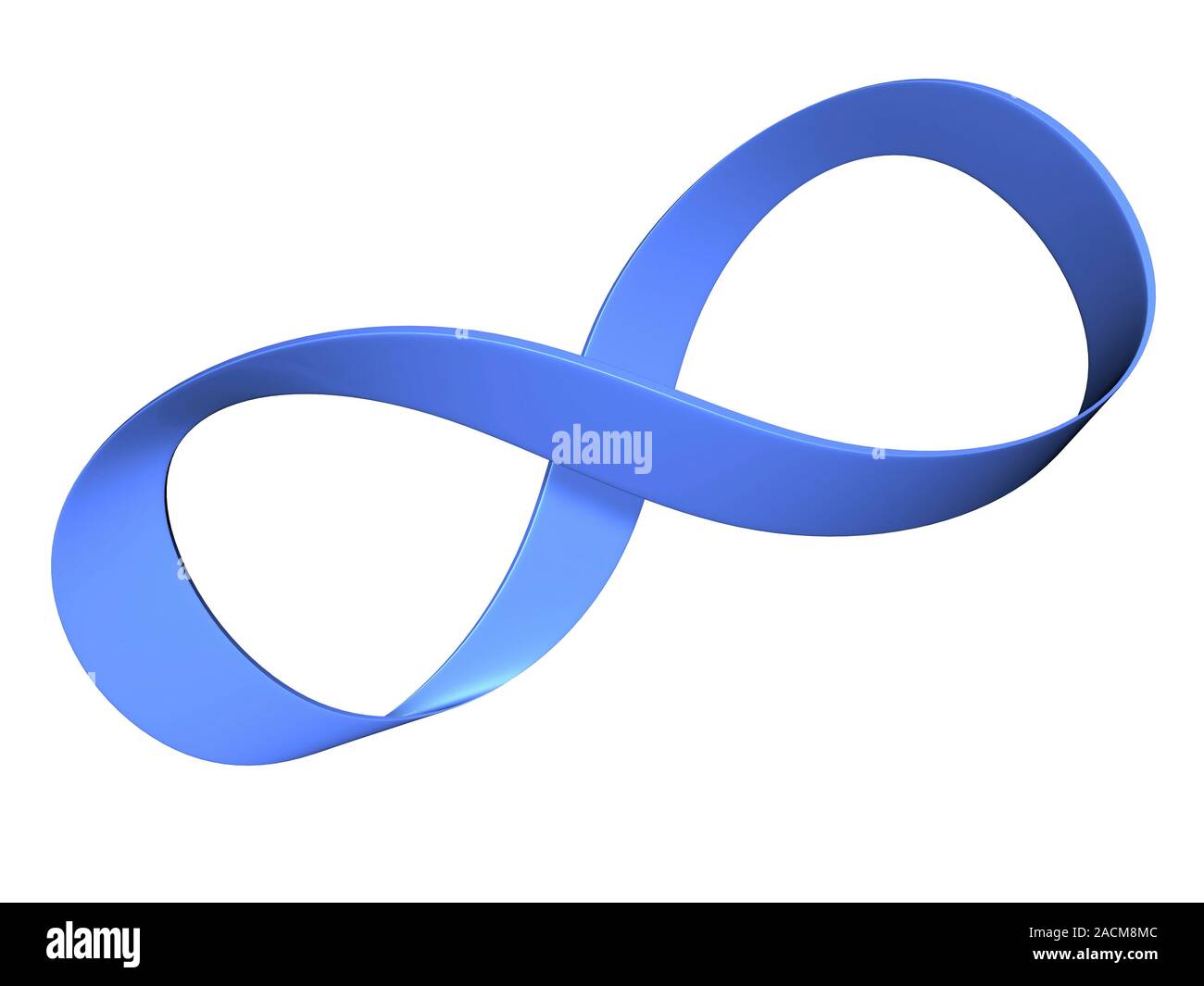 Computer artwork of a Mobius strip - a continuous closed surface with ...