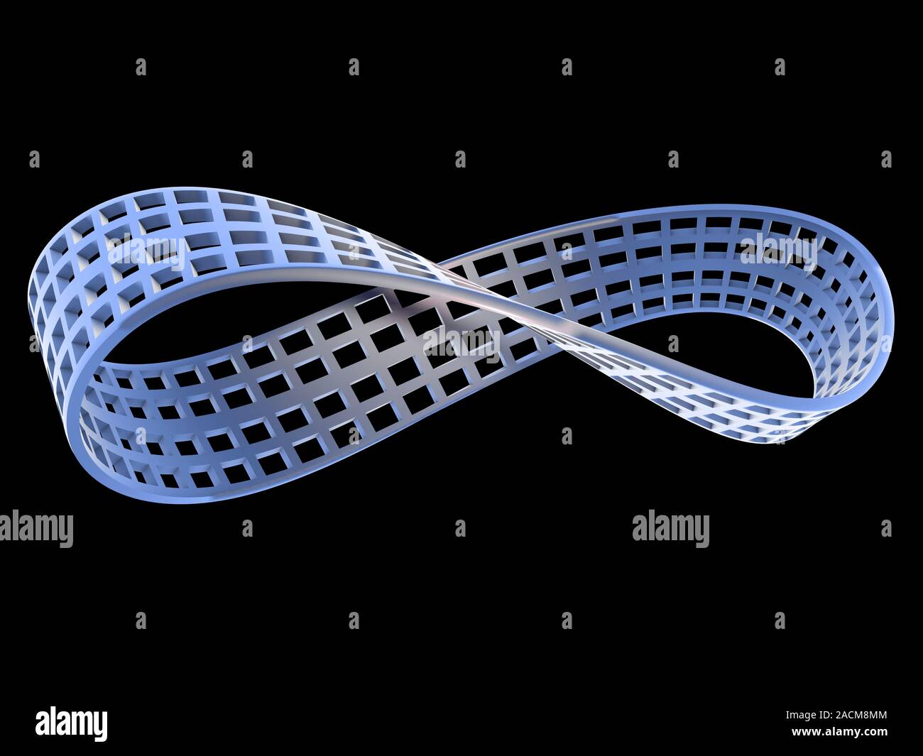 Computer artwork of a Mobius strip - a continuous closed surface with ...