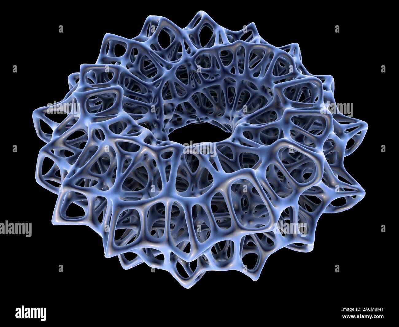 Computer artwork of a Mobius strip - a continuous closed surface with ...