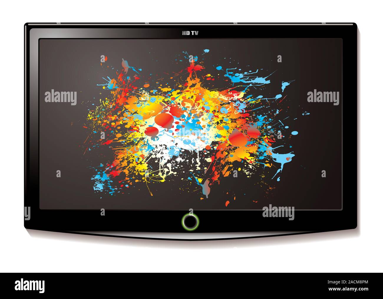 LCD TV Splat screen Stock Photo - Alamy