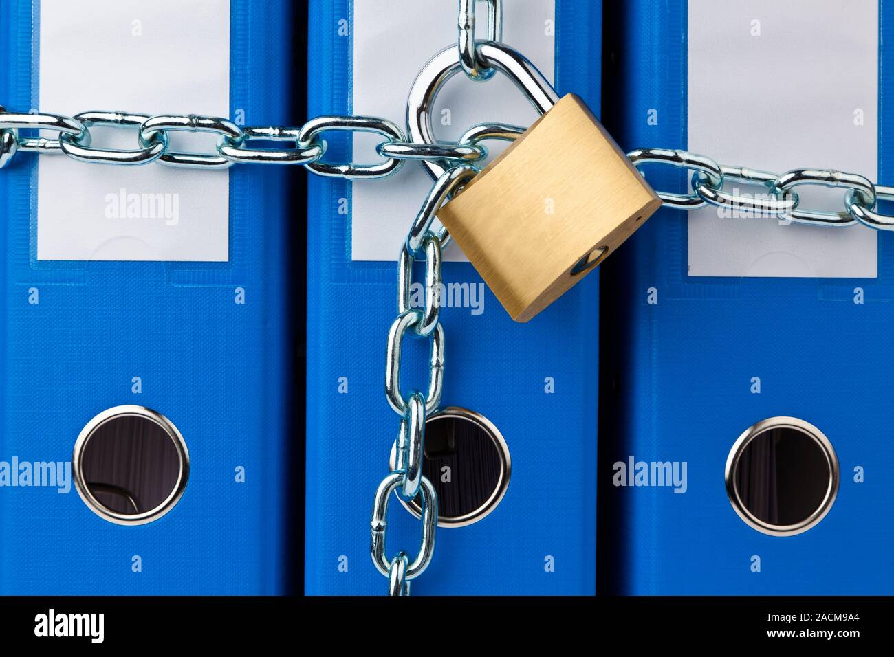 Files folder closed with chain Stock Photo - Alamy