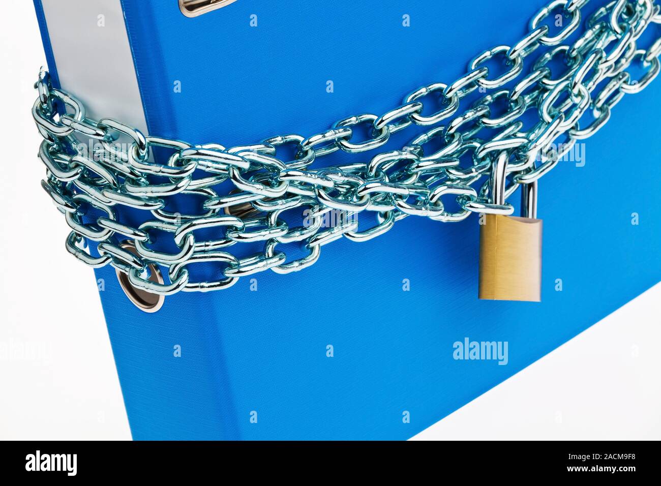 Files folder closed with chain Stock Photo - Alamy