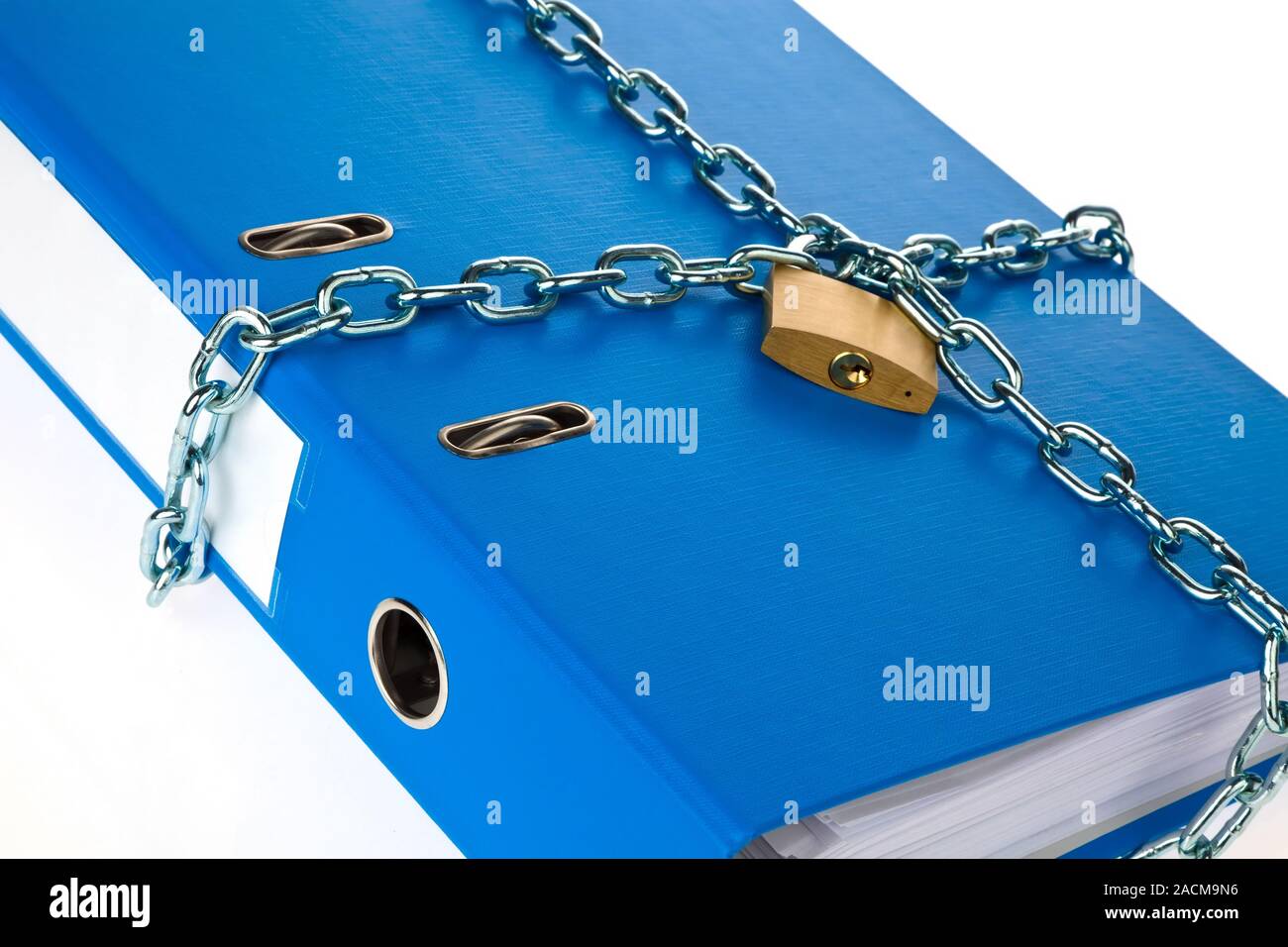 Files folder closed with chain Stock Photo - Alamy