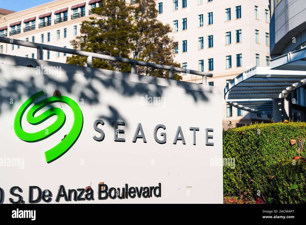 Nov 24, 2019 Cupertino / CA / USA - Seagate logo at their headquarters ...