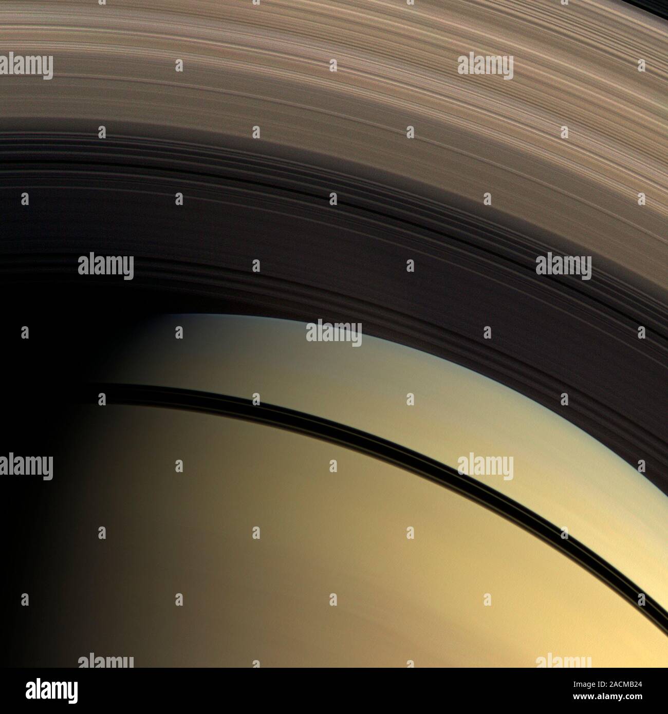Saturn's inner rings, Cassini image. Saturn is a gas giant planet with ...