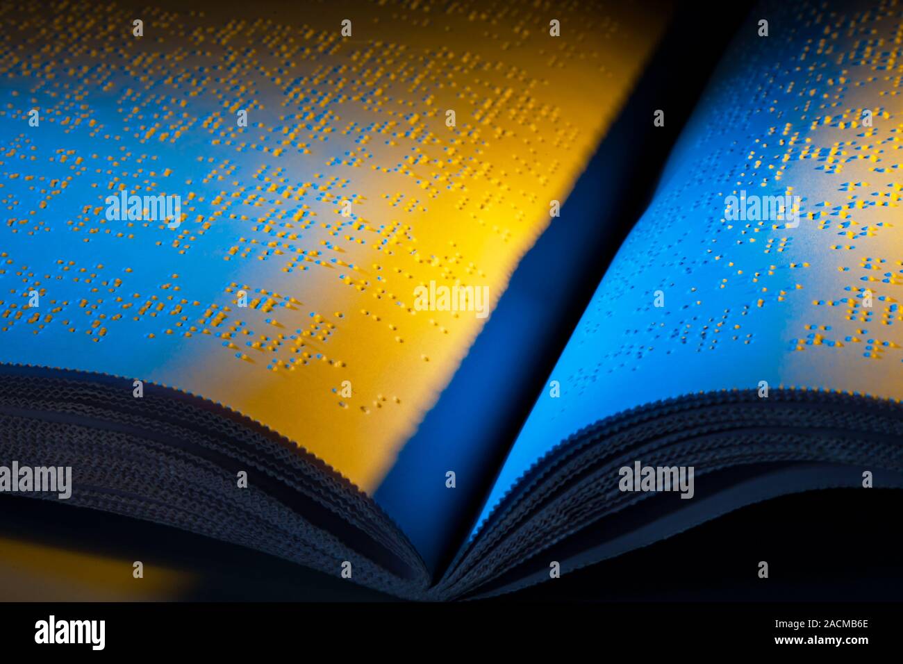 Book in Braille. Braille Script for the Blind Stock Photo - Alamy