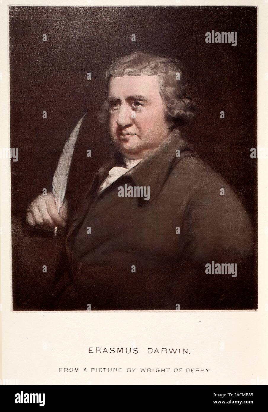 Erasmus Darwin (1731-1802) from a picture by Wright of Derby ...