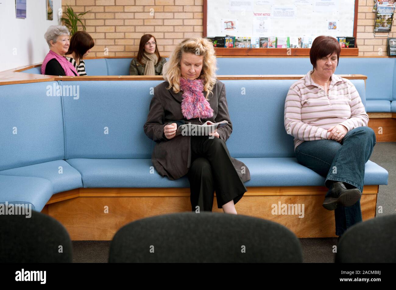Waiting room. Women sitting in a waiting room Stock Photo - Alamy